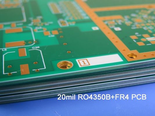 혼합 신호 PCB를 통해 Rogers 4350 장님 디지털 인공위성 수신기를 위한 6개의 층